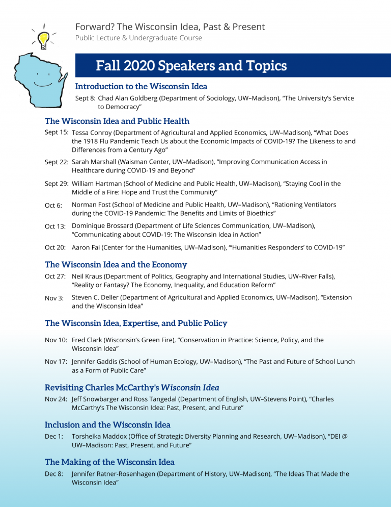 Dec. 1, Torsheika Maddox - Forward? The Wisconsin Idea, Past & Present